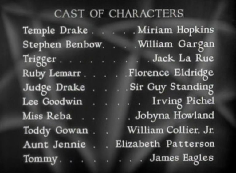 The Story of Temple Drake (1933) – Paramount’s Sanctuary Adaptation ...